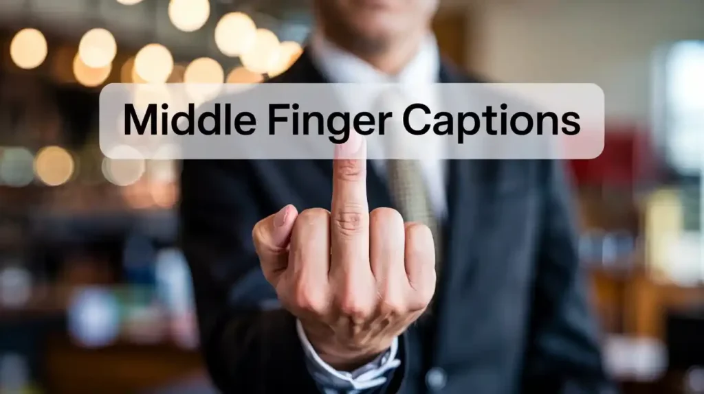 340+ Funny Middle Finger Captions 😂🖕 For 2025